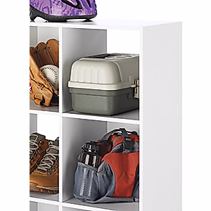 Whitmor 9 Cube Wood Storage Organizer - White (6422-8859-WHT-BB)