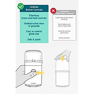 COSORI Coffee Espresso Grinder Electric, Food Grade Stainless Steel Blades, 12 Cups, Black