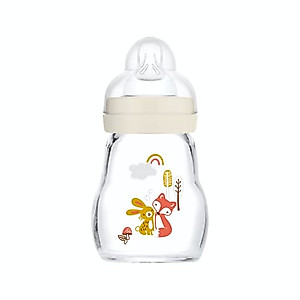 Mam Glass Bottle 170ml Silk Teat 0 Months +