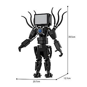 Skibidi Toilet TVman Titan Building Brick Set, Compatible with Lego, Titan Model Toy Action Figure, Collectible Gift for Kids Fans Adult Birthday (508 Pieces)