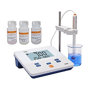 NANBEI Instruments,Lab Benchtop pH Meter kit,1-2Points Auto Calibration,0.01 pH Accuracy,Digital Bench Top pH Meter and Electrode,6.0 inch High Definition Screen(PH100B)