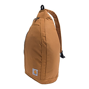 Carhartt Mono Sling Backpack, Unisex Crossbody Bag for Travel and Hiking, Carhartt Brown