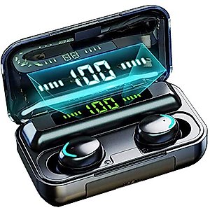 OZJONGK Bluetooth Earphone with LED Display Wireless Earphones with Mic IPX8 Waterproof TWS Bluetooth 5 0 Headsets 1200mAh Charging Case Hi FI Deep Bass Stereo Sound Touch Control