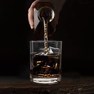 Barvivo Whiskey Glasses Set 4 Pcs - Premium Old Fashioned Glass Whiskey Gifts for Men - Crystal Bourbon Glasses for Liquor, Scotch, Bourbon - Ideal Christmas Gift Whiskey Glass Set (11 oz)