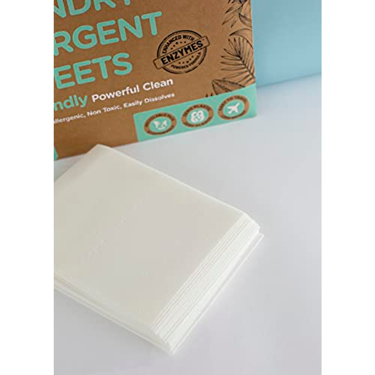 Laundry Detergent Sheets Eco Friendly - Plastic Free Strips 60 Loads (Unscented)