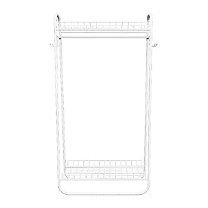 Beyamis Clothing Garment Rack Metal Cloth Hanger Rack Stand Clothes Drying Rack for Hanging Clothes,White