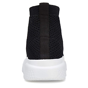 Santiro Black High Top Sneakers for Men Running Shoes Knit Breathable Lightweight Walking Shoes Casual Athletic Sports Shoes Black 12 US