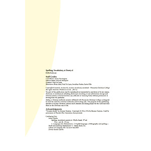 Spelling, Vocab, Poetry 4