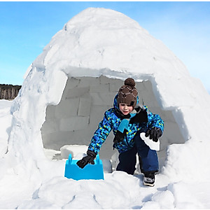 Superio Snow Brick Maker Igloo Fort Block Form Outdoor Winter Snow Toys Sand Castle Building Kit for Adults and Kids Sandbox, Beach, Sand Toys (Blue, 2)