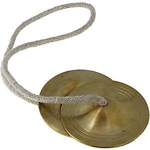 Arts Of India Manjeera Indian Percussion Instrument Hand Cymbals for Hindu Bhajans 3.5 Inches