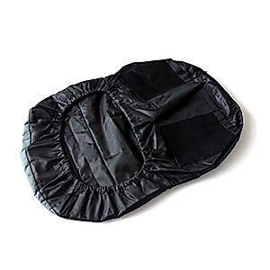 POWERWORKS Weatherproof Deluxe Riding Lawn Mower Seat Cover, Medium, Black