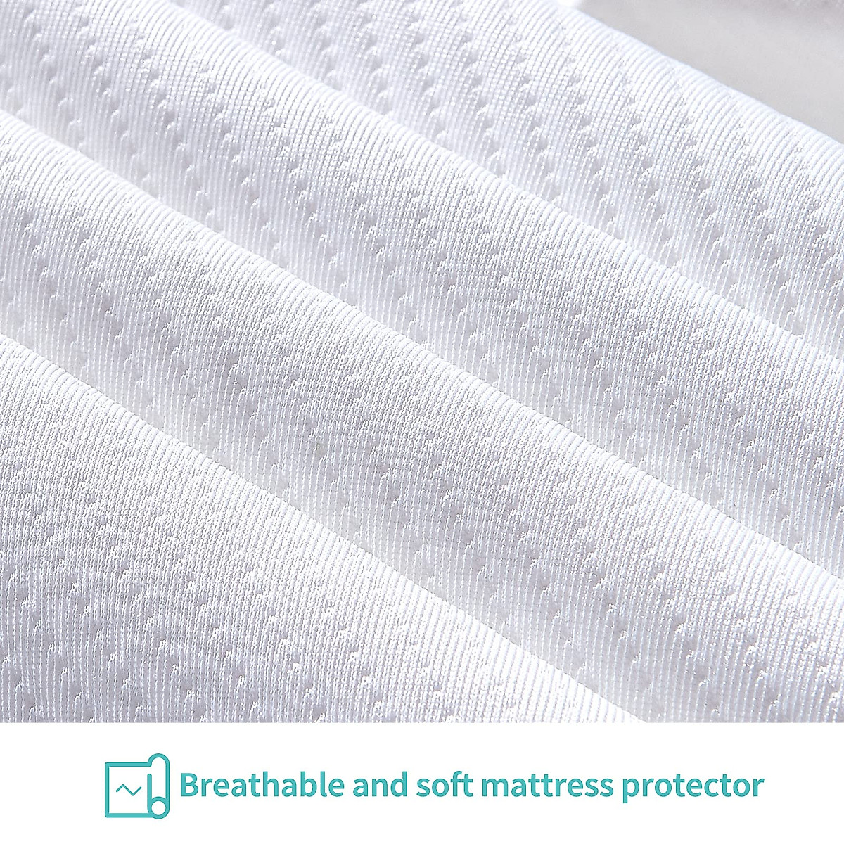 Bubble bear Noiseless and Waterproof Crib Mattress Protector, Super Skin-Friendly,Quilted Fitted Crib Mattress Sheet, Extra Soft Toddler Mattress Cover 52x28-fits up to 8.6"