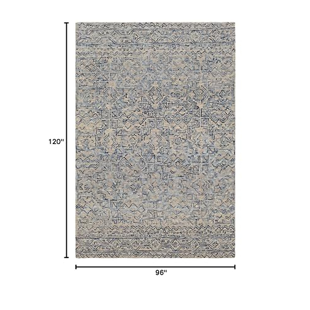 BoutiqueRugs Radisson Bohemian, Transitional Area Rug - Navy, Blue, Taupe - 8' x 10'