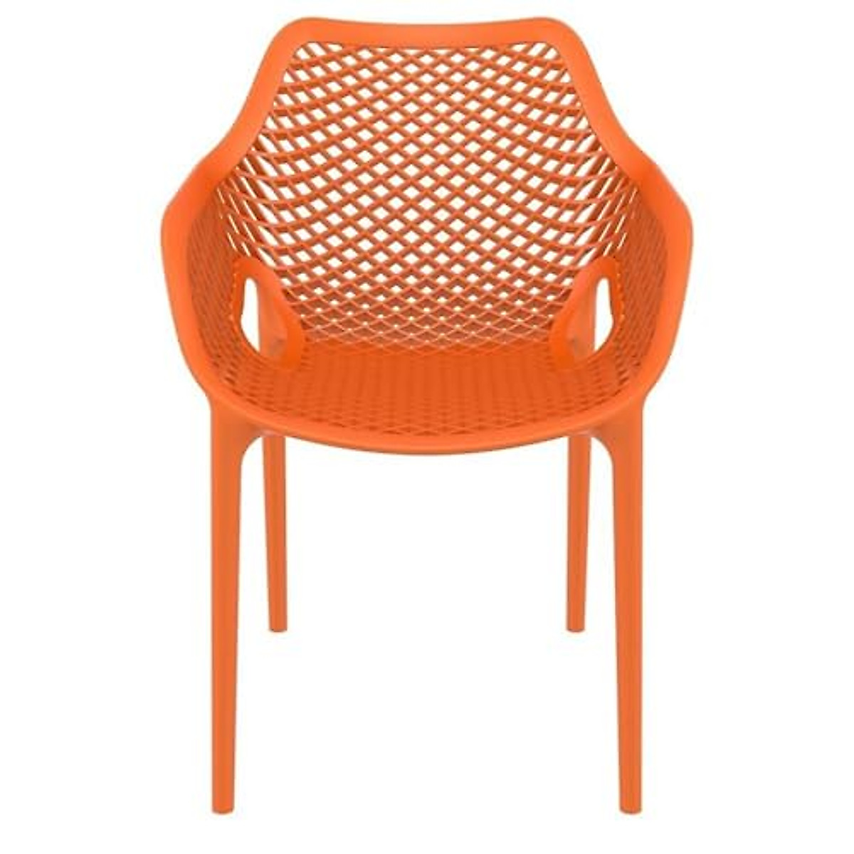 Compamia Air XL Outdoor Patio Dining Arm Chair in Orange (Set of 2)