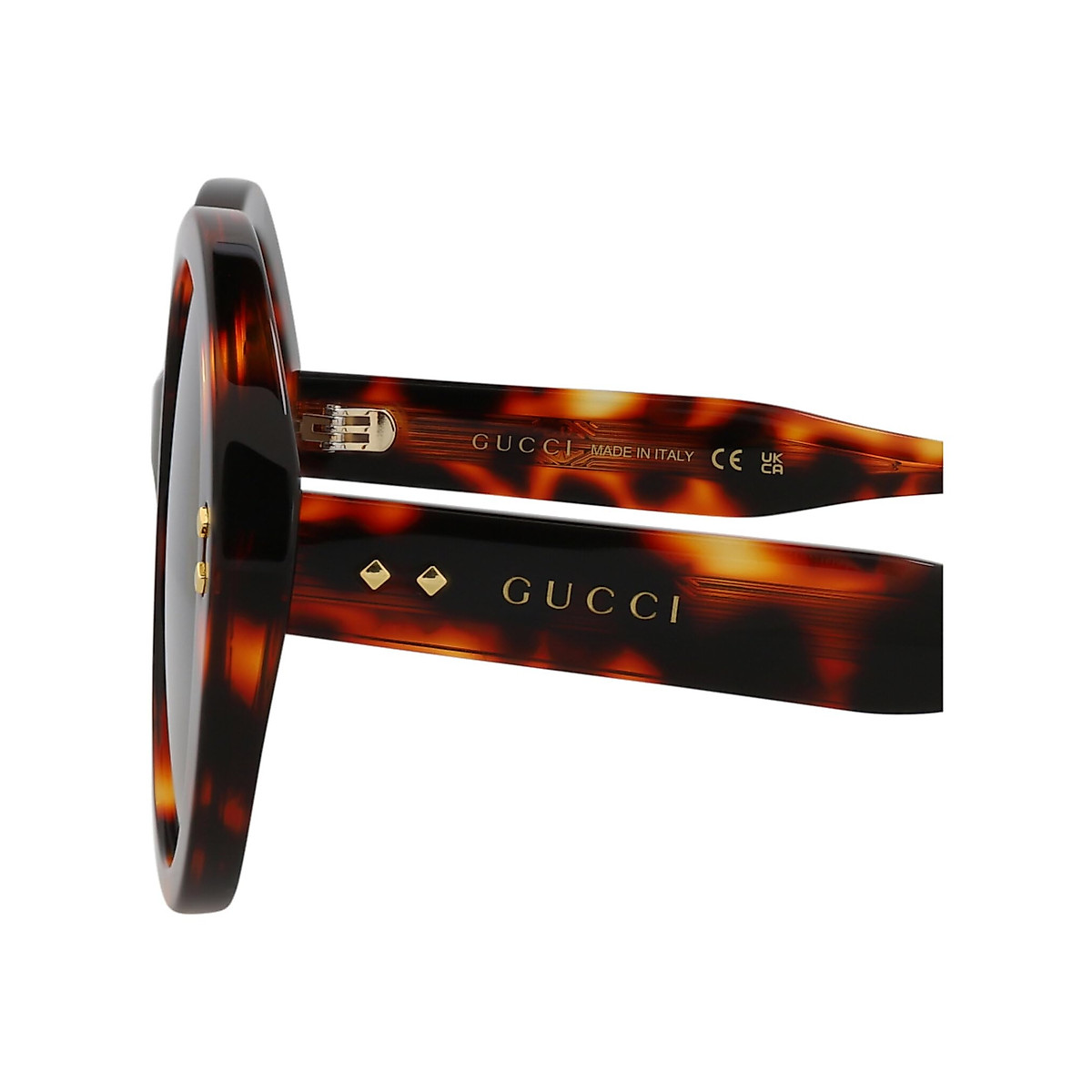 Gucci Oversized Round Sunglasses – Luxury Designer Eyewear with Havana Acetate Frames – Statement Round Shape with High-Quality Lenses – Exclusive Fashion Accessory with UV Protection
