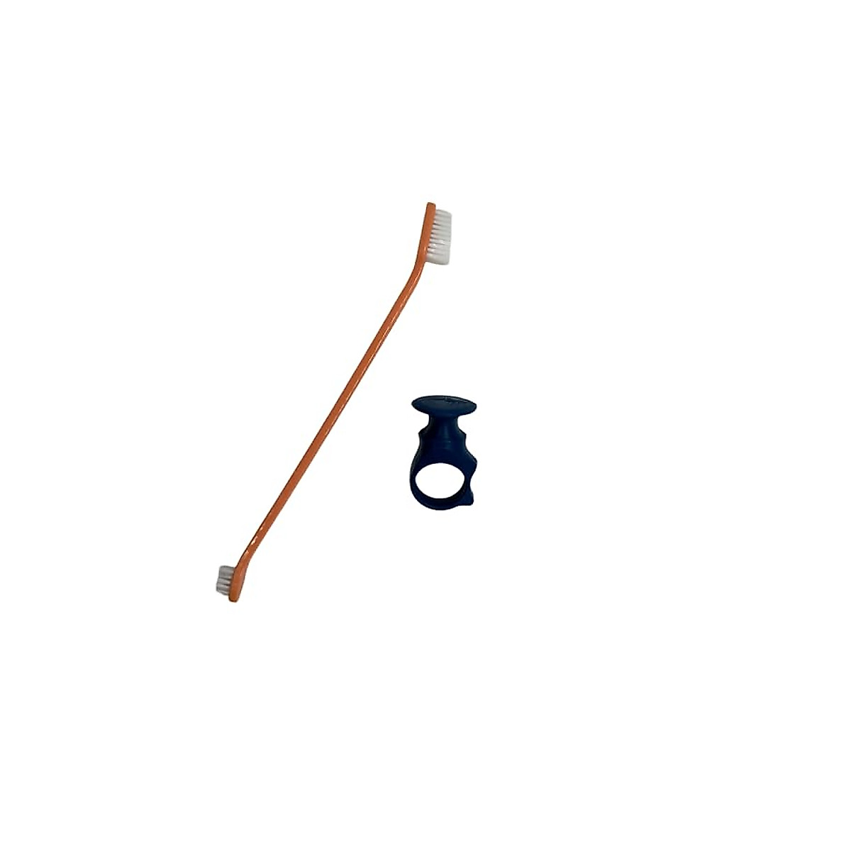 Digopets Dog Toothbrush & 4 Best Enzymatic Toothpaste Kit - Freshens Breath, Whitens Teeth, and Reduces Plaque - Teeth Cleaning Set Bite Block & Brush