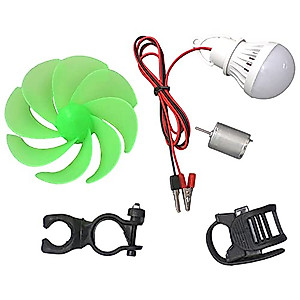 Mini Wind Turbine Motor Blade W/Bulb DIY Kit Power Alternative Energy Generator