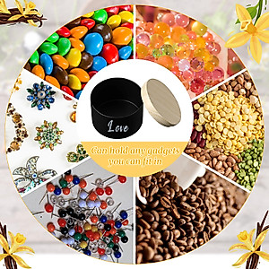 Tanlade 24 Pcs Black Candle Jar with Lids Bulk Candle Tins 8 oz Candle Metal Containers Candle Vessels Candle Making Molds and 4 Sheet Candle Labels for Candle Making Storage DIY Supplies