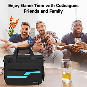Deegotech Travel Carrying Case Compatible with Xbox Series X/S, Portable Storage Game Bag with Extra Console Protection Padded, Multiple Pockets for 15.6”Laptop Controller Headsets Game Accessories