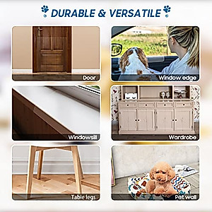 Door Protector from Dog Scratching, Clear Heavy Duty Flexible Door Claw Shield, Anti-Scratch Guard for Furniture, Window, Wall – cat Scratch Furniture Protector - (118in X 8.3in)