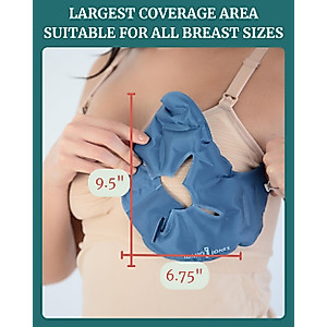 Breast Heating Pad & Cooling Gel Packs (x2) | Ice & Heat Therapy for Breastfeeding, Post Surgery Recovery, Mastectomy, Augmentation, Reduction | Hot & Cold