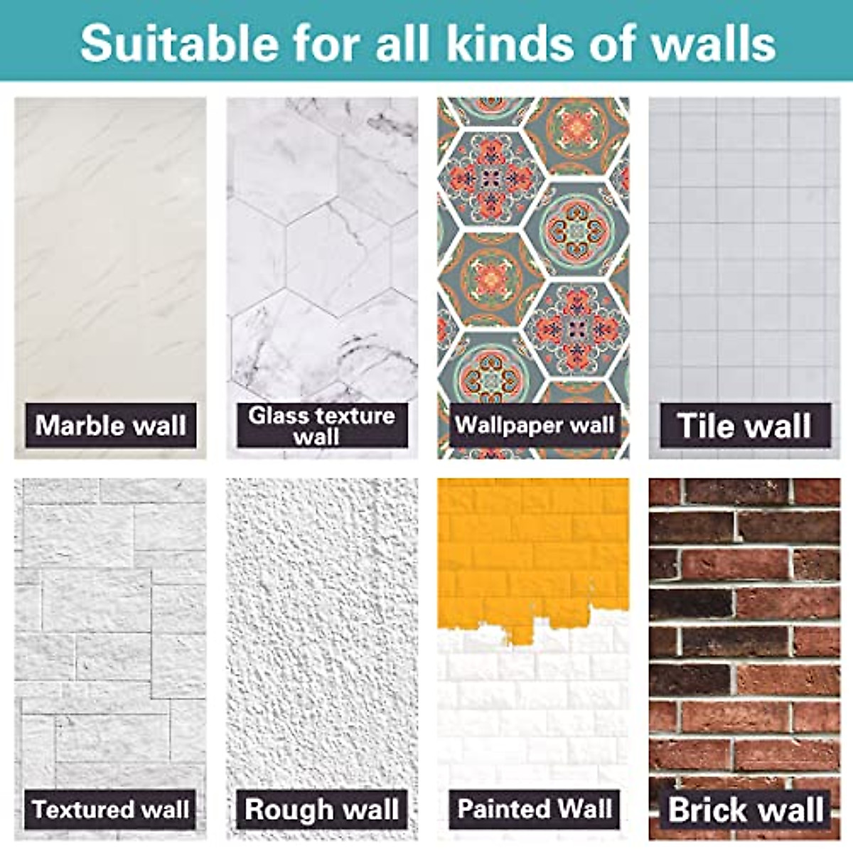 Hanjaytop Mop and Broom Organizer Wall Mounted, Stainless Steel Heavy Duty Garden and Kitchen Garage Tool Organizer Wall Holder for Home Goods (3 Racks 4 Hooks)