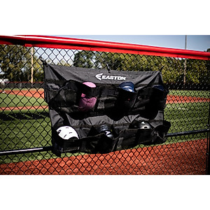 Easton | TEAM HANGING HELMET BAG | Holds 12 Baseball / Softball Helmets | Includes 3 Fence Hooks + Travel Straps