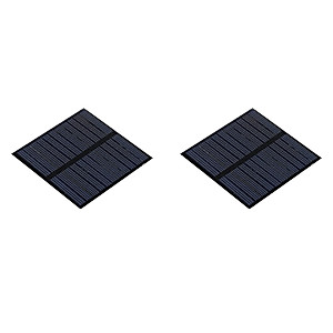 MECCANIXITY Mini Solar Panel Cell 5.5V 110mA 0.605W 70mm x 70mm for DIY Electric Power Project Pack of 2