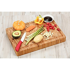 Heim Concept Organic Bamboo Cutting Boards for Kitchen Extra Large Chopping Board with Juicy Groove Perfect for Meat, Vegetables, Fruits, Cheese
