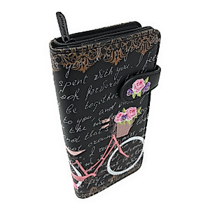 Shag Wear Paris Bike Large Wallet, Black