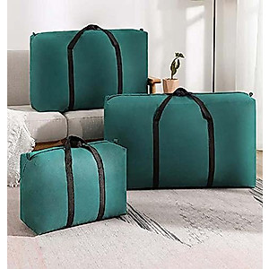 AKWFUNZ Home Storage Bag Solid Color Large Capacity Quilt Clothes Multipurpose Foldable Storage Bag