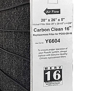Lennox Y6604- PureAir PCO3-20-16 MERV 16 Filter- 20" x 26" x 5"