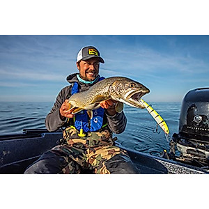 Rumble B Crankbait, Lemon Tiger, 3/8 Oz, Dives 10-14 Feet for Bass, Walleye, Trout, and Pike