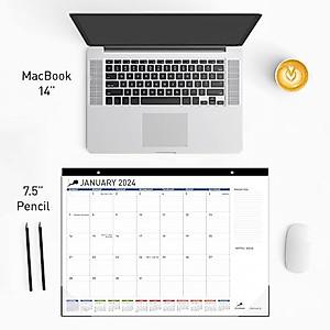18 Month Desk Calendar 2024-2025 - Large Desktop Calender 17" x 12" - Monthly Planner for Home and Office - School and Teacher Planning Tool
