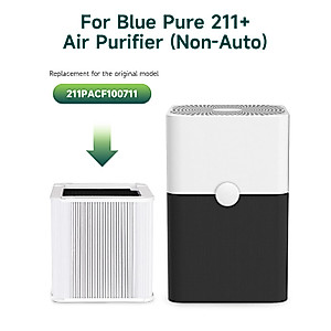 211+ Replacement Filter for Blue Pure 211+ Air Purifier (Non-Auto), H13 True HEPA & Foldable Activated Carbon Filter