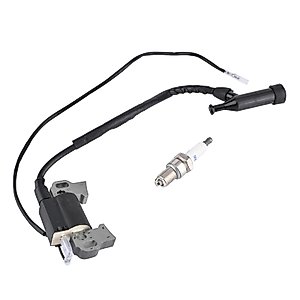 Cancanle Spark Plug and Ignition Coil Module for Honda GX240 GX270 GX340 GX390 8HP 11HP 13HP Engine