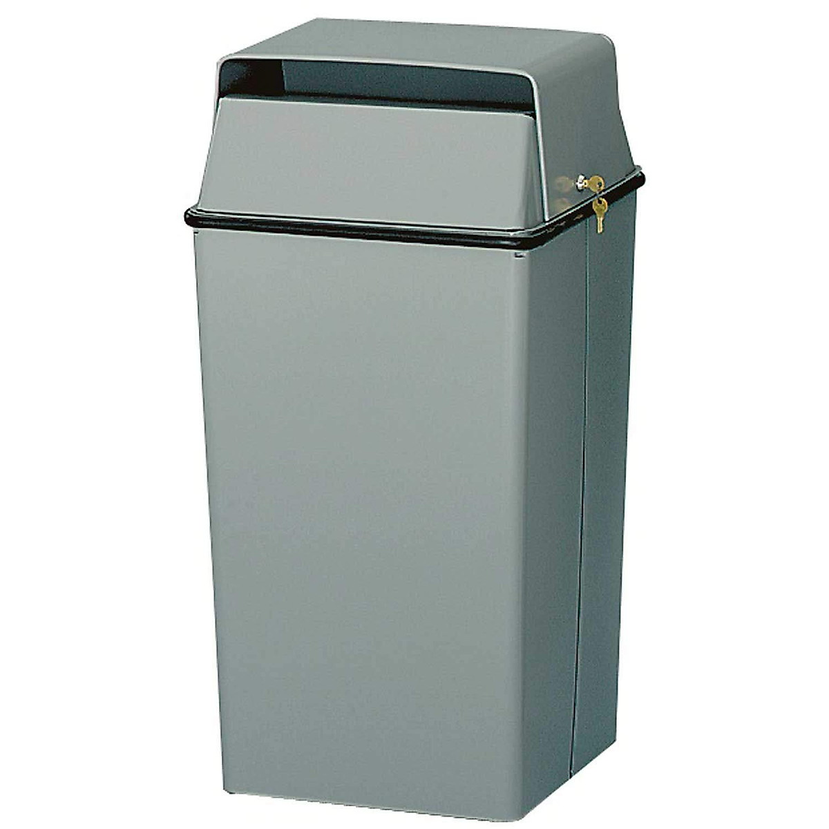 Witt Industries 008LSL Confidential Waste Receptacle, Steel, 36 gal, Slate