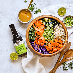 Big Tree Farms Organic Coco Aminos - Liquid Coconut Aminos, Soy-Free Sauce, Low Sodium, Soy Alternative, Gluten Free, Kosher, Marinade & Sauce, Non-GMO - Gingery Lime, 10 Fl Oz (Pack of 1)