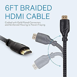 Realm 4k HDMI Cable & Adapter, Gray, 6 feet, RLMH9GR