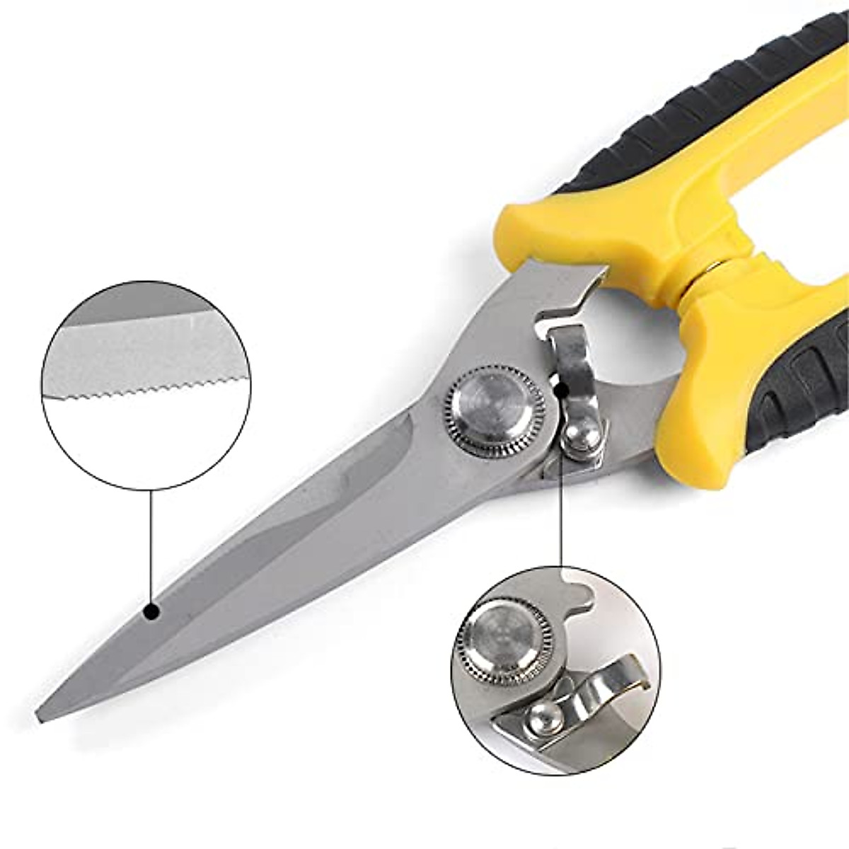 2 Pack Gardening Pruning Shears Handheld Pruner Scissors Set, Stainless Steel Curved And Straight Blades PP Non-Slip Handles,Suitable for Trimming Roses,Indoor Bonsai,Grapes,Branches