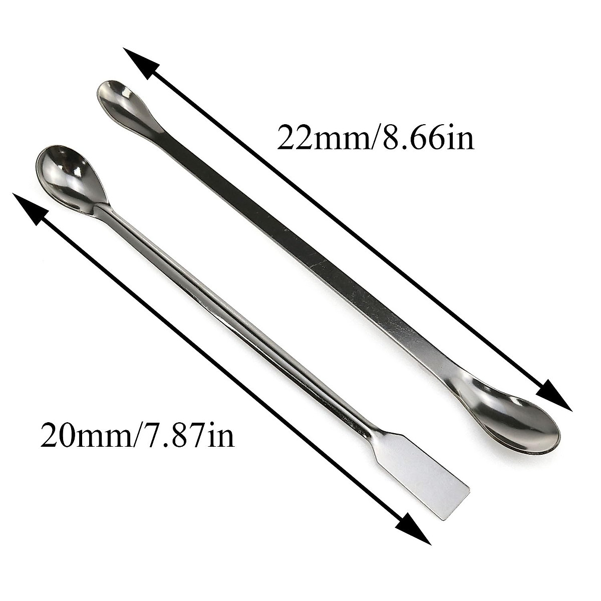 Meuey Lyot 1 Set Stainless Steel Micro Lab Sampling Scoop Spatulas Combination Reagent Spoon Laboratory Supplies (Pack of 5)