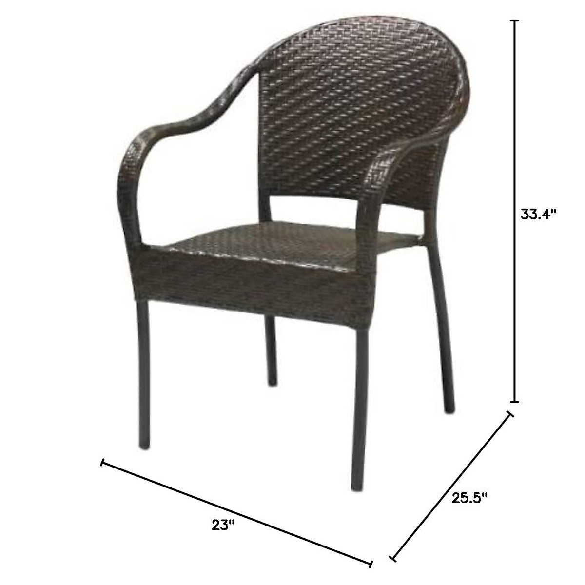 Christopher Knight Home Sunset Outdoor Tight-Weave Wicker Chairs, 2-Pcs Set, Multibrown