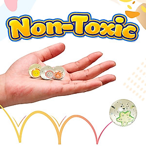 MATICAN Bouncy Balls Bulk, 18-Count, Assorted Fruit Designs, 1" Rubber High Bouncing Balls for Kids, Party Favors, Carnival Prizes, 1-Inch