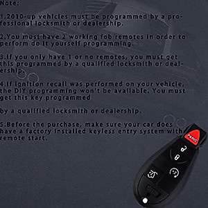 2X 5-Buttons Keyless Entry Remote Key Fob Replacement Fit for Jeep Grand Cherokee 2008 2009 2010 2011 2012 2013