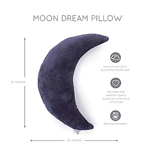 Oilo Fluffy Pillow - Blue Throw Pillows - Cute Pillows - Kids Pillow - Baby Boy Nursery Decor - Baby Decorations for Room - Girls Room Decorations - Boys Throw Pillows - Indigo Moon Dream Pillow