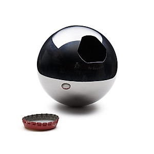 Convex Bottle Opener by Revision - Luxury Mirror Polished Stainless Steel - Unique Spherical Design - Durable & Decorative - Ideal for Home Bar, Gift for Beer Lovers