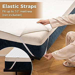 Giantex Heated Mattress Pad, Machine Washable Bed Warmer with Dual Controller, 9 Heat Setting, 9-Hour Auto Off, Overheat Protection, Fit Up to 10”, Electric Mattress Pad, White, Twin Size, 76” x 39”