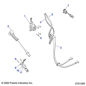 Polaris Ranger Winch Switch, Sealed, Genuine OEM Part 4015043, Qty 1