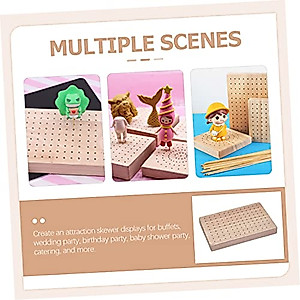 IMIKEYA Plug Board Rectangle Tray Air Drying Clay Cake Tray Wooden Lollipop Stand Chafing Dish Buffet Set Large Charcuterie Board Food Picks Holder Pick Stand Food Picks Stand Christmas