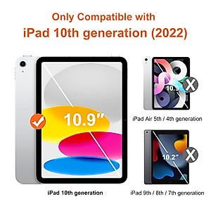 KCT Nano-Texture Glass Screen Protector Compatible with iPad 10th Generation (10.9 Inch, 2022), Silkfeel, Compatible with Apple Pencil, EZ Kit, Touch Like Silk, Tempered Glass, Anti-Glare